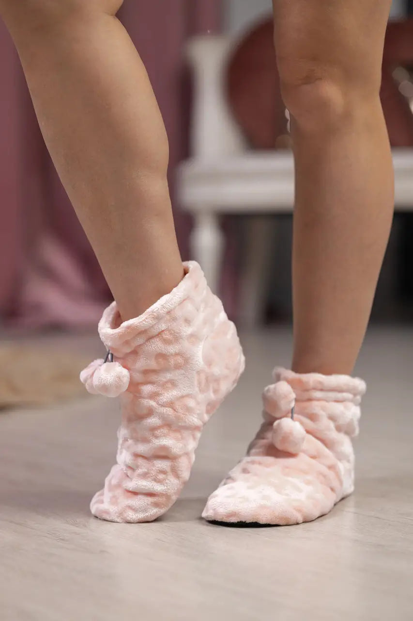 Terry Boots "Peach Leopard"